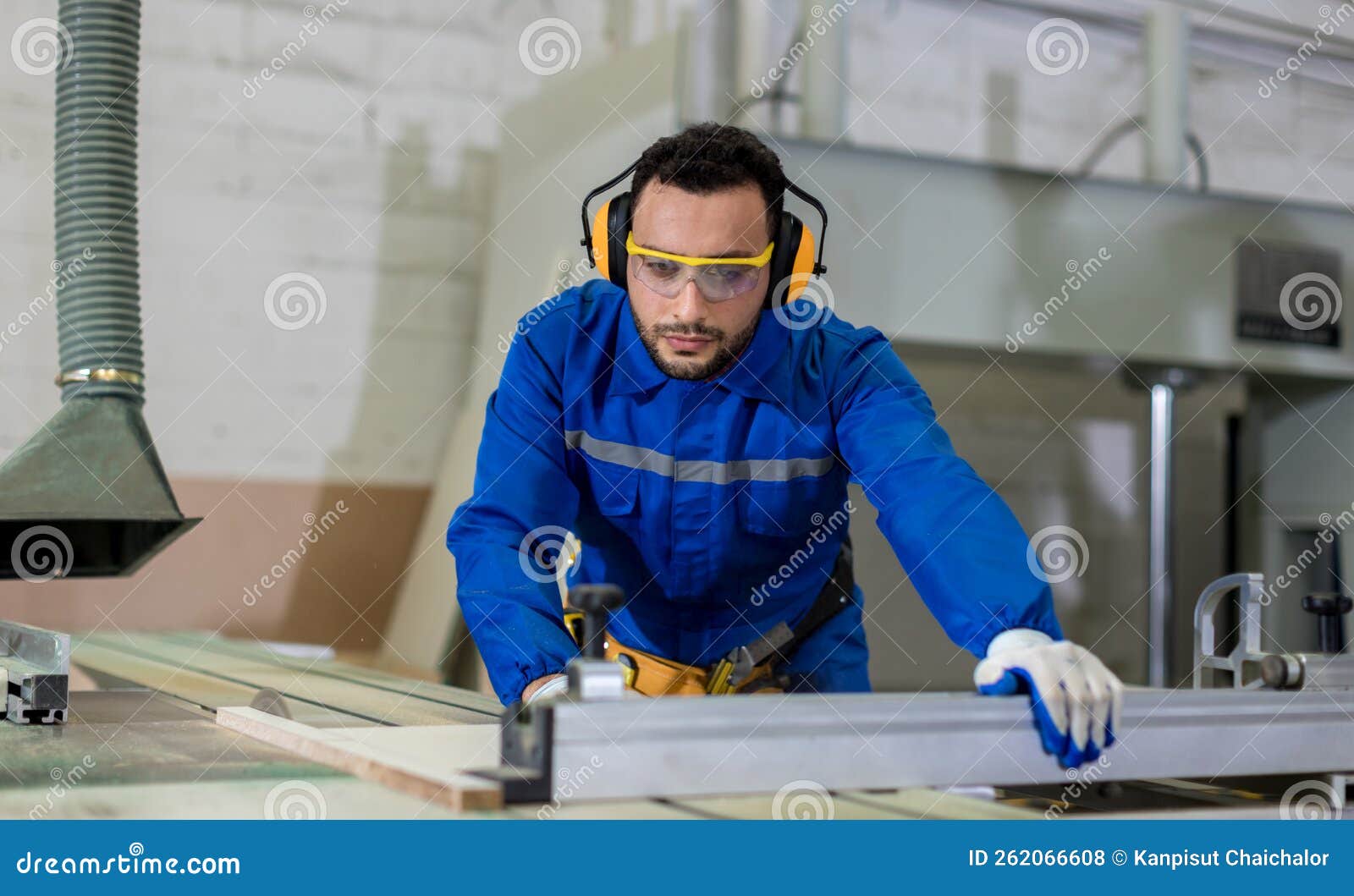 First Aid Support Accident at Work of Worker at Factory. Male Worker ...