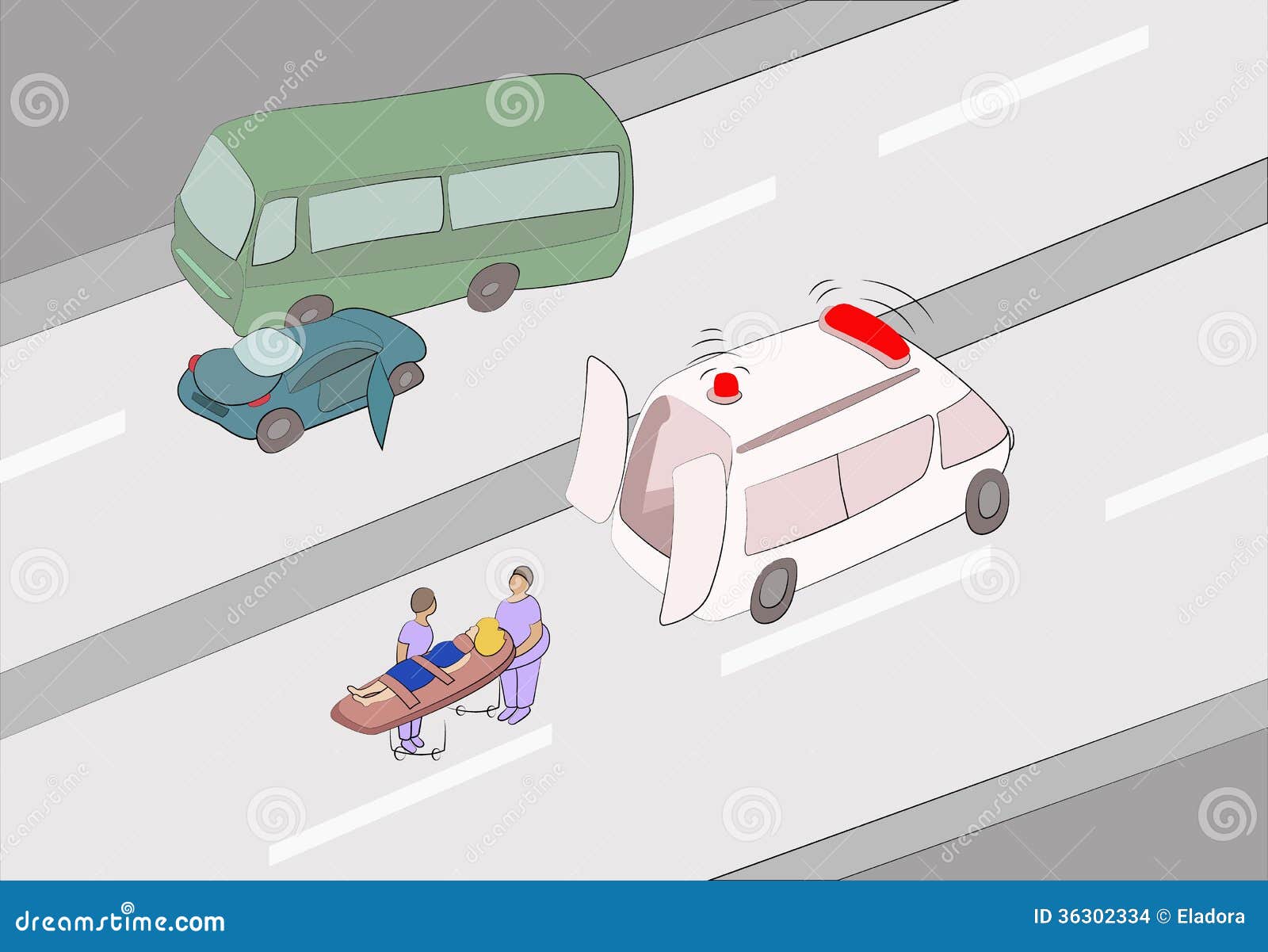 Traffic Accident And Drivers Dispute. Stock Illustration Cartoon Vector ...