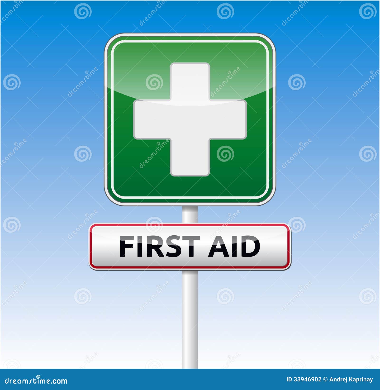 First aid traffic sign stock vector. Illustration of born - 33946902