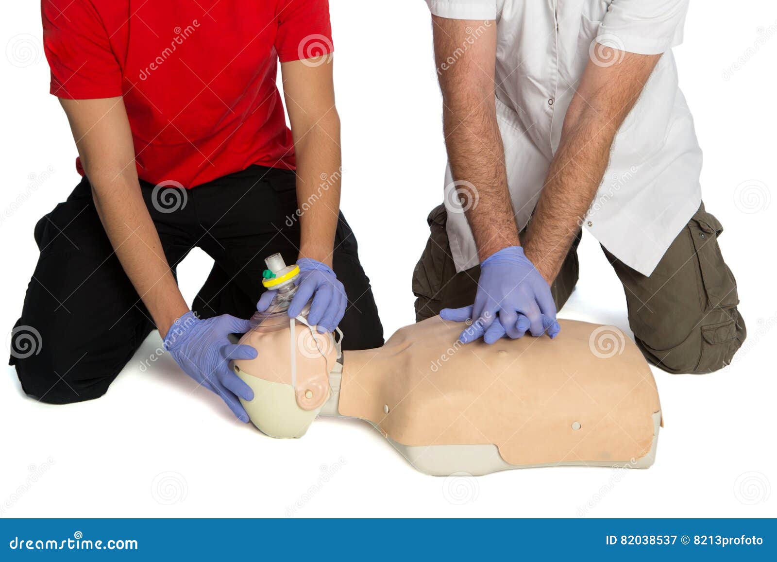Training Resuscitation On Child Dummy Royalty-Free Stock Photography ...