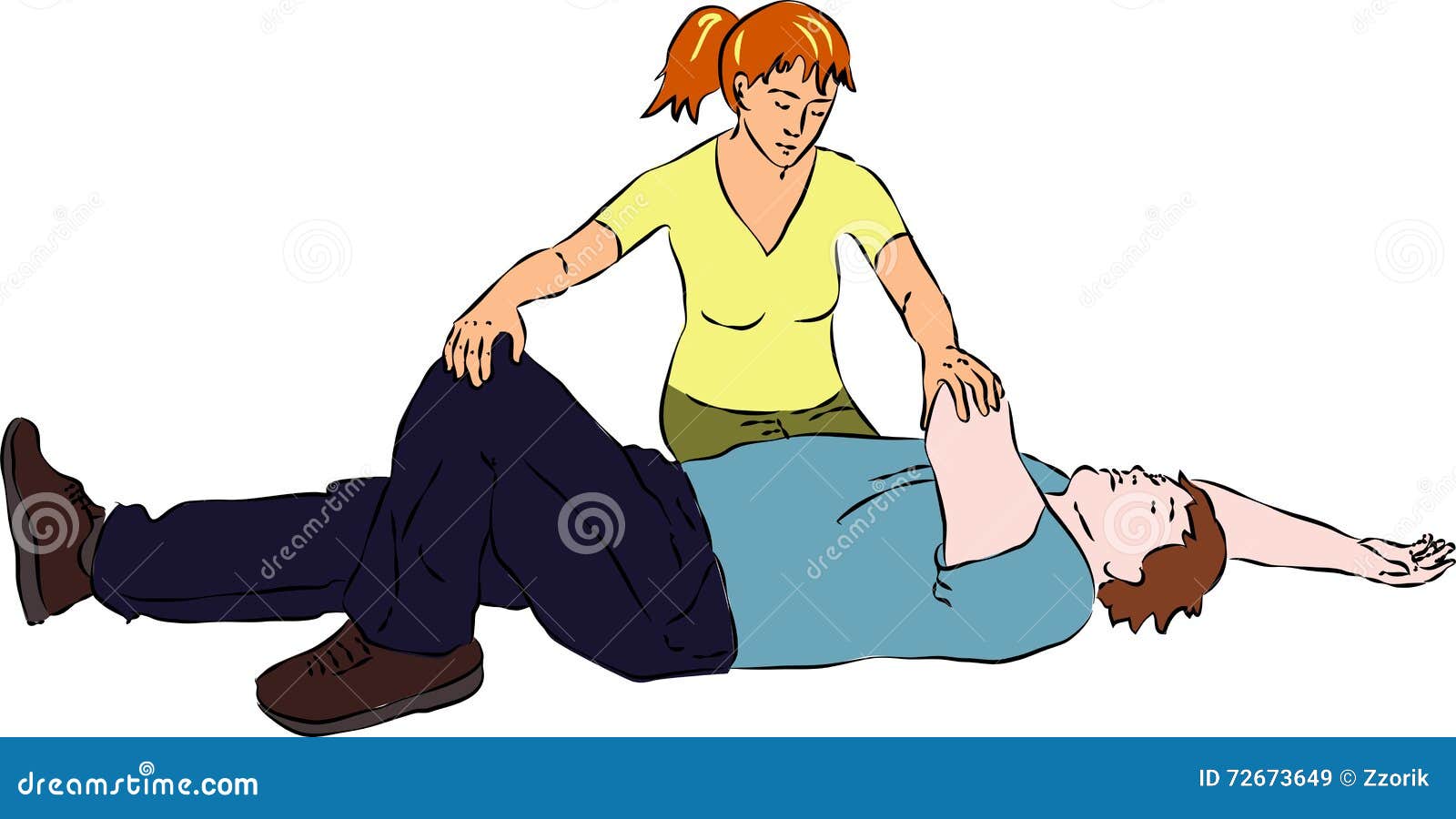First Aid - Tumbling Person in Unconsciousness Stock Vector ...