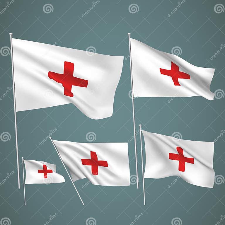 First Aid - White Vector Flags Stock Vector - Illustration of ...