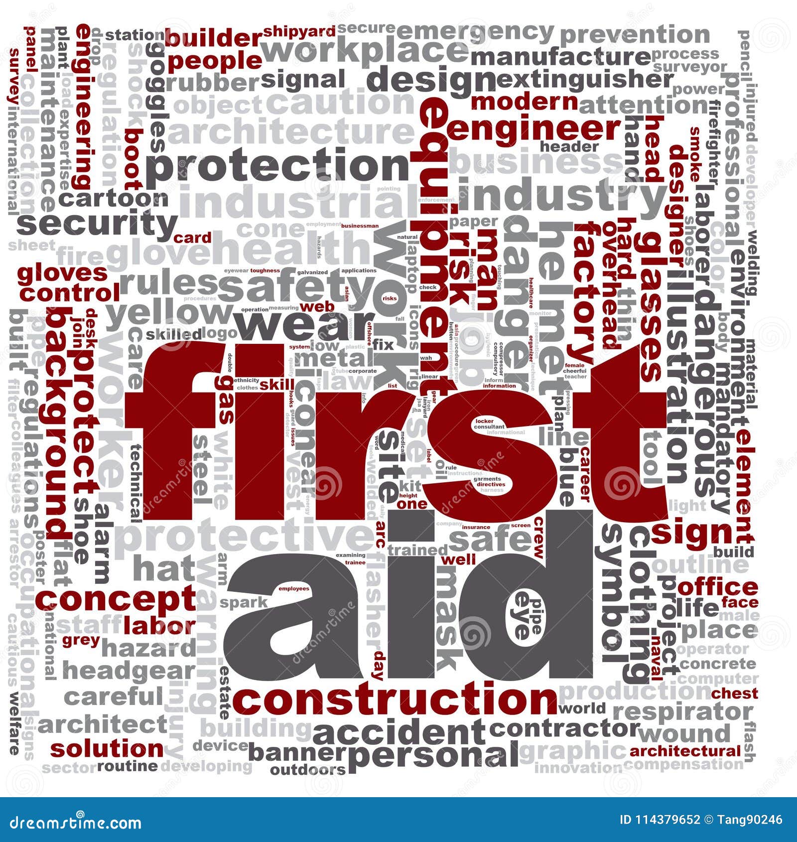 First aid word cloud. stock illustration. Illustration of typography ...