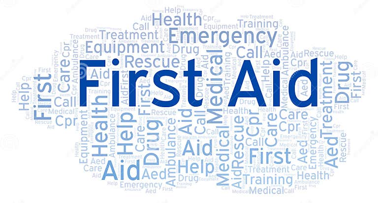 First Aid Word Cloud, Made with Text only. Stock Illustration ...