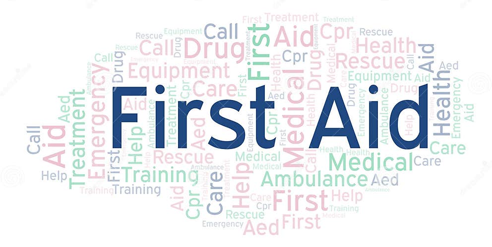 First Aid Word Cloud, Made with Text only. Stock Illustration ...