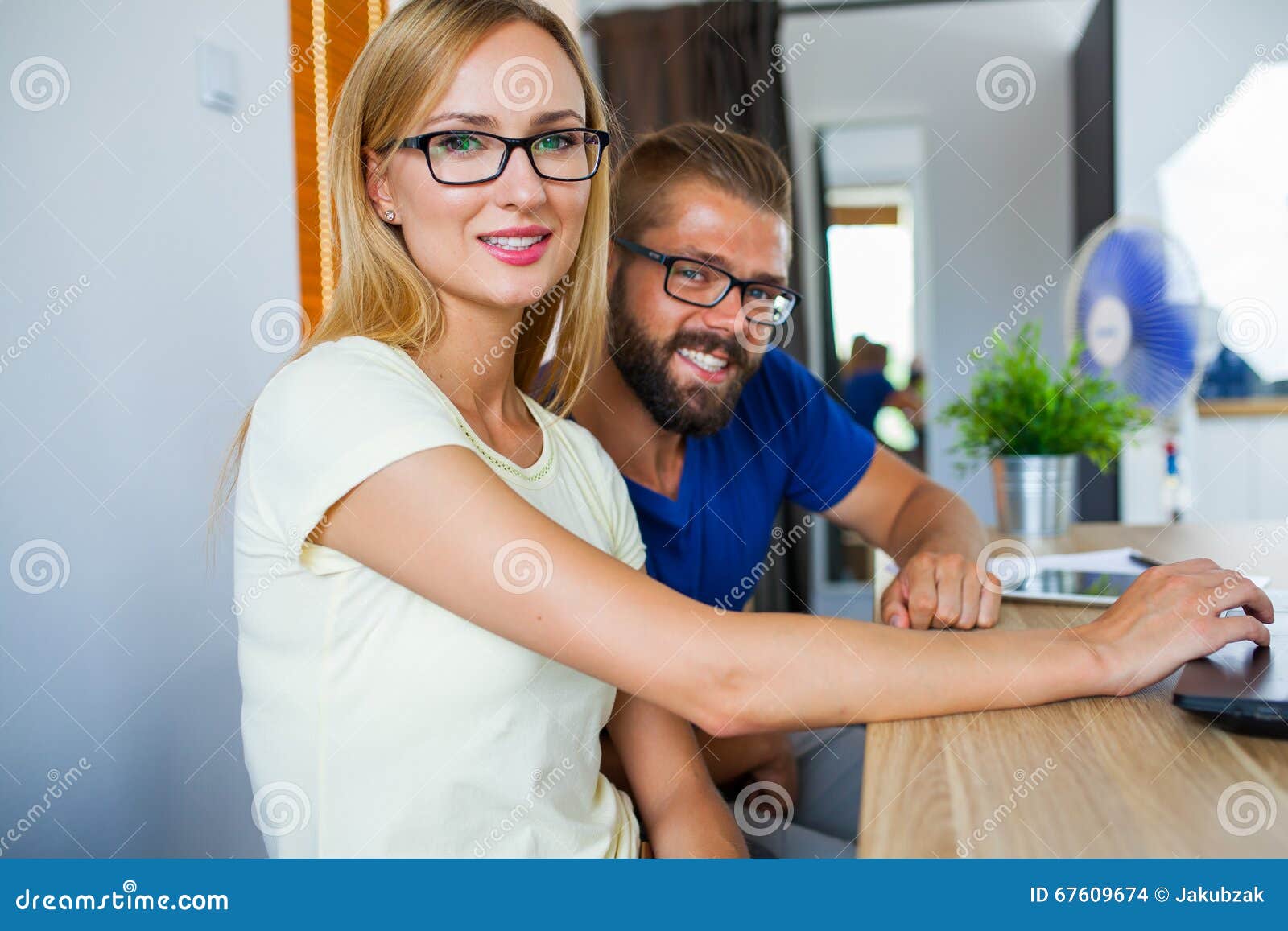 First of All: Teamwork. Good Day in Office. Stock Photo - Image of ...
