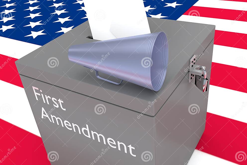 First Amendment concept stock illustration. Illustration of speech ...