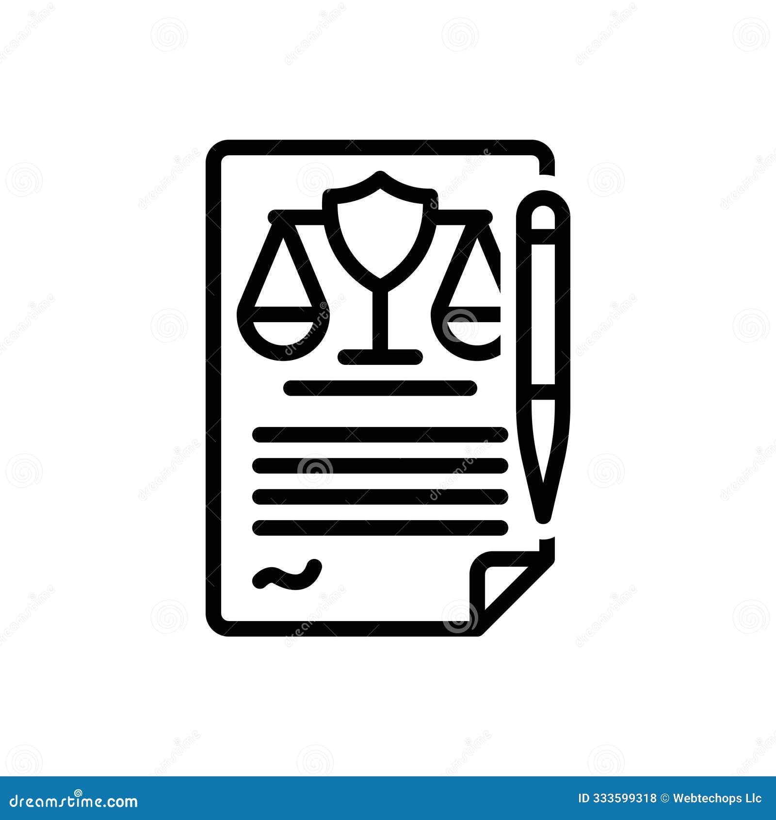 Amendment Line Icon Vector Illustration | CartoonDealer.com #225002772