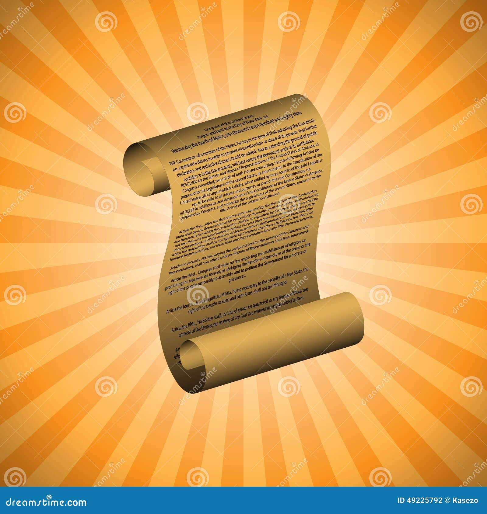 The first amendment stock vector. Illustration of humanity - 49225792