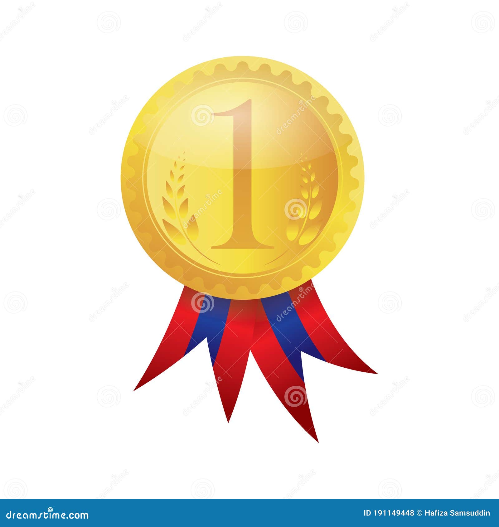 First Award Ribbon. Vector Illustration Decorative Design Stock Vector ...