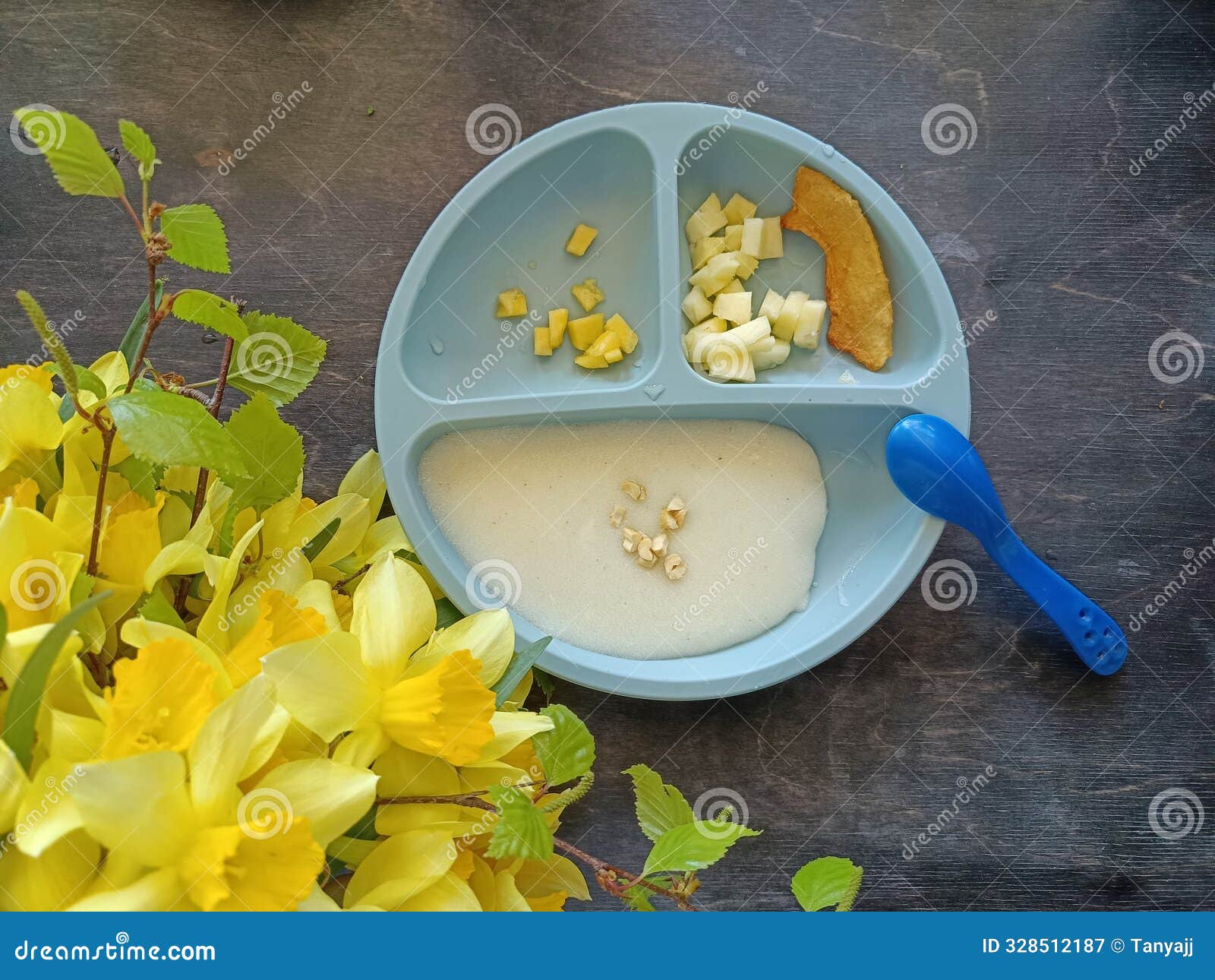 First Baby Food. Child Feed Stock Image - Image of baby, child: 328512187