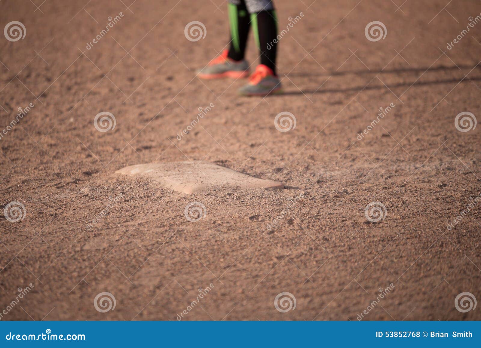 First Base on Baseball Field. Stock Photo - Image of healthy, dirt ...