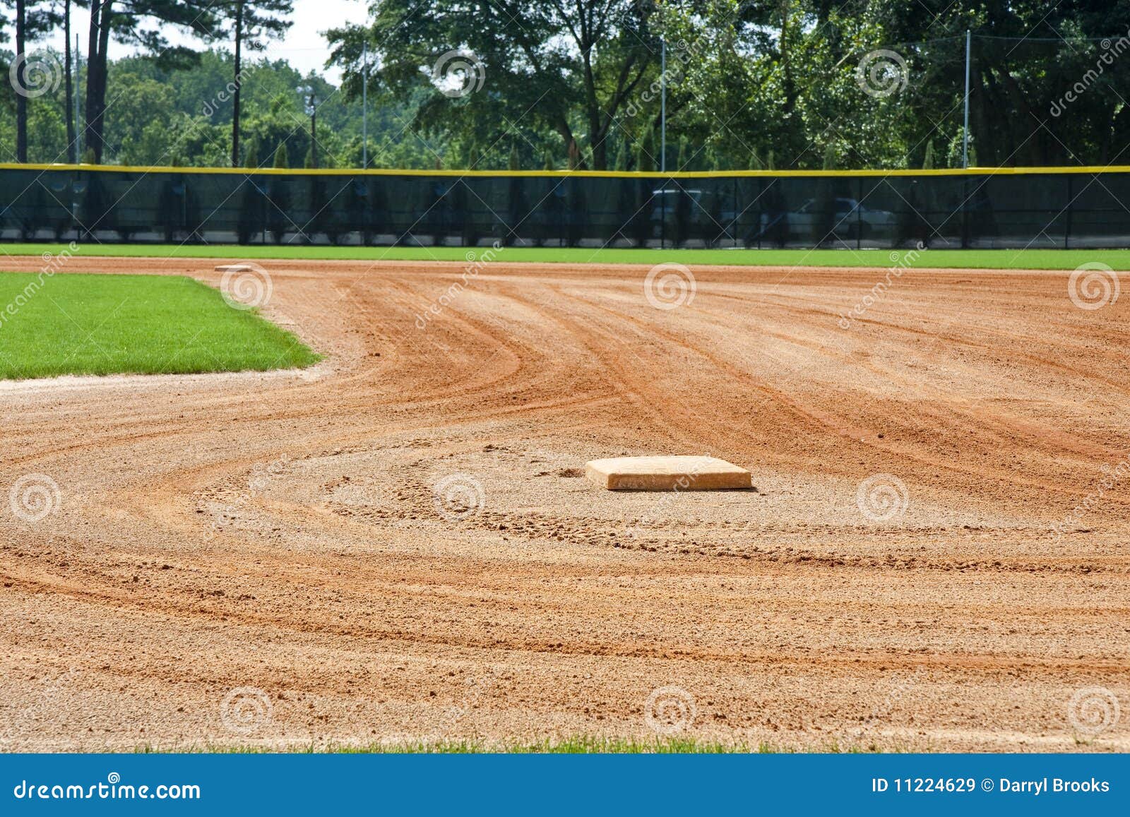 First Base on Fresh Field stock image. Image of softball - 11224629