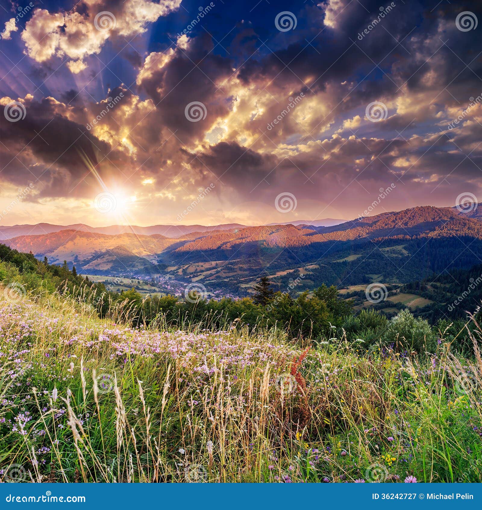 First beams in highland stock image. Image of heaven - 36242727