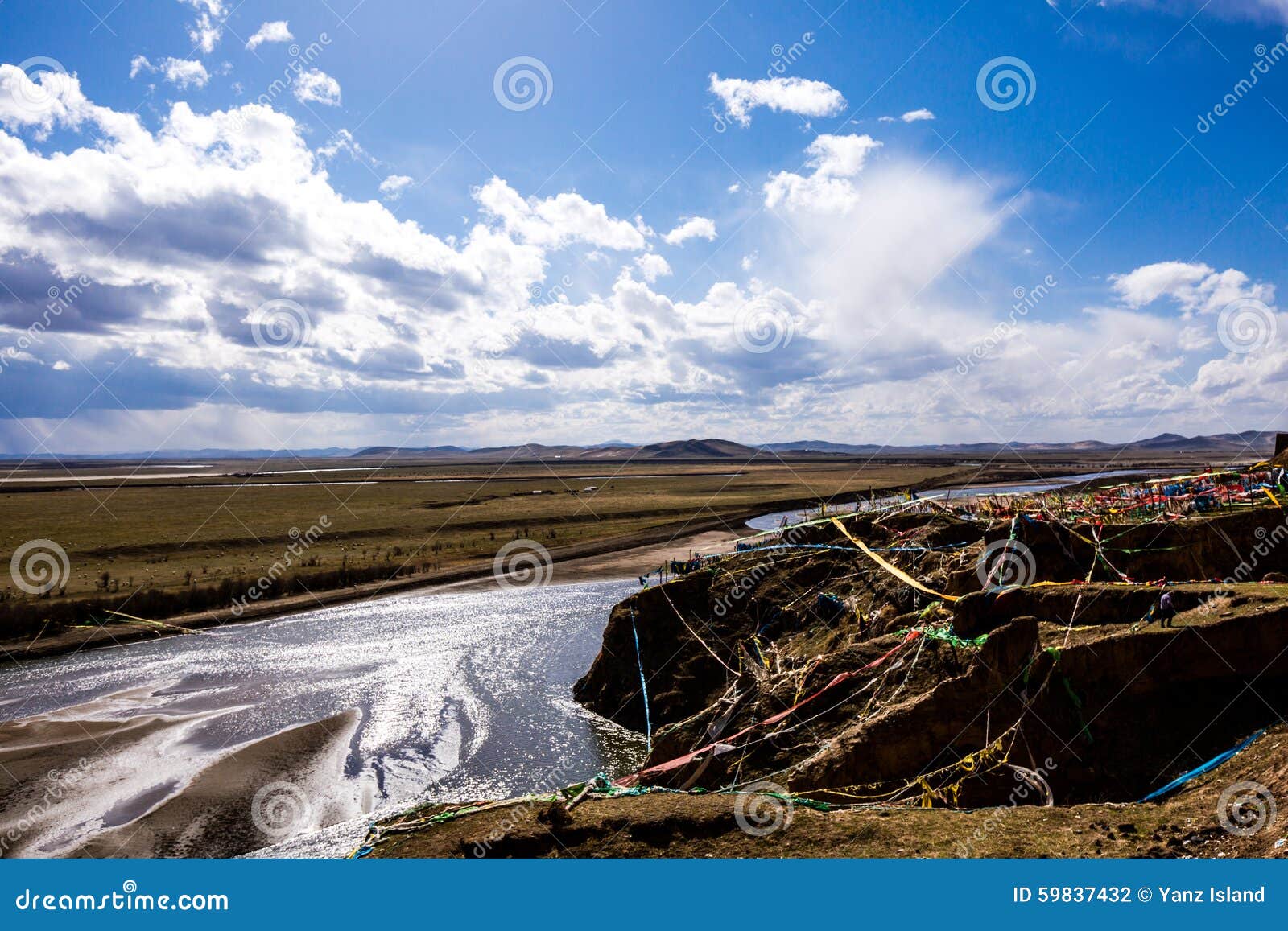 The First Bend of the Yellow River Stock Photo - Image of china, tree ...