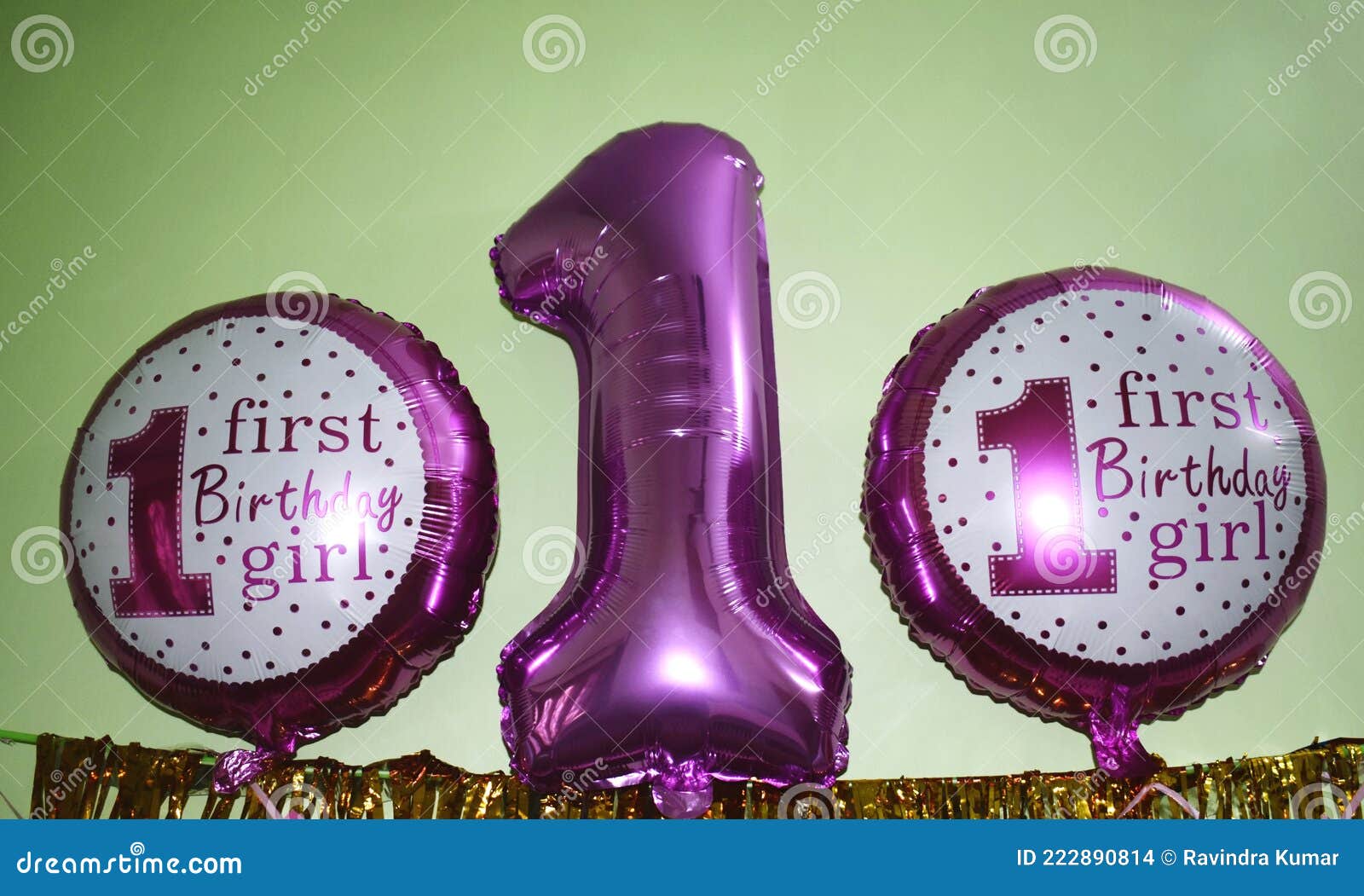 First birthday baloon stock photo. Image of petal, brand - 222890814
