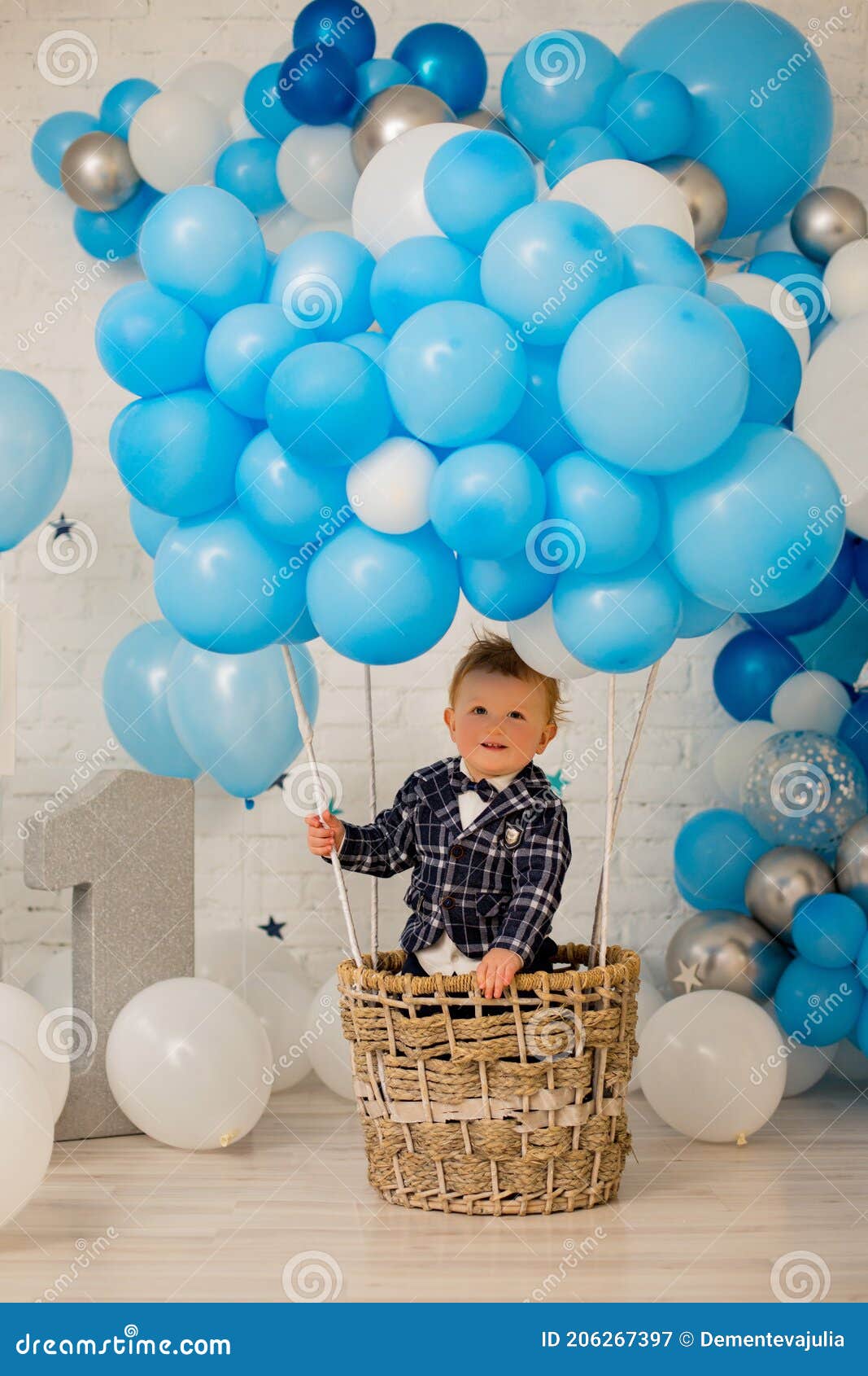 First Birthday Boy at His Party Stock Image - Image of happiness, baby ...