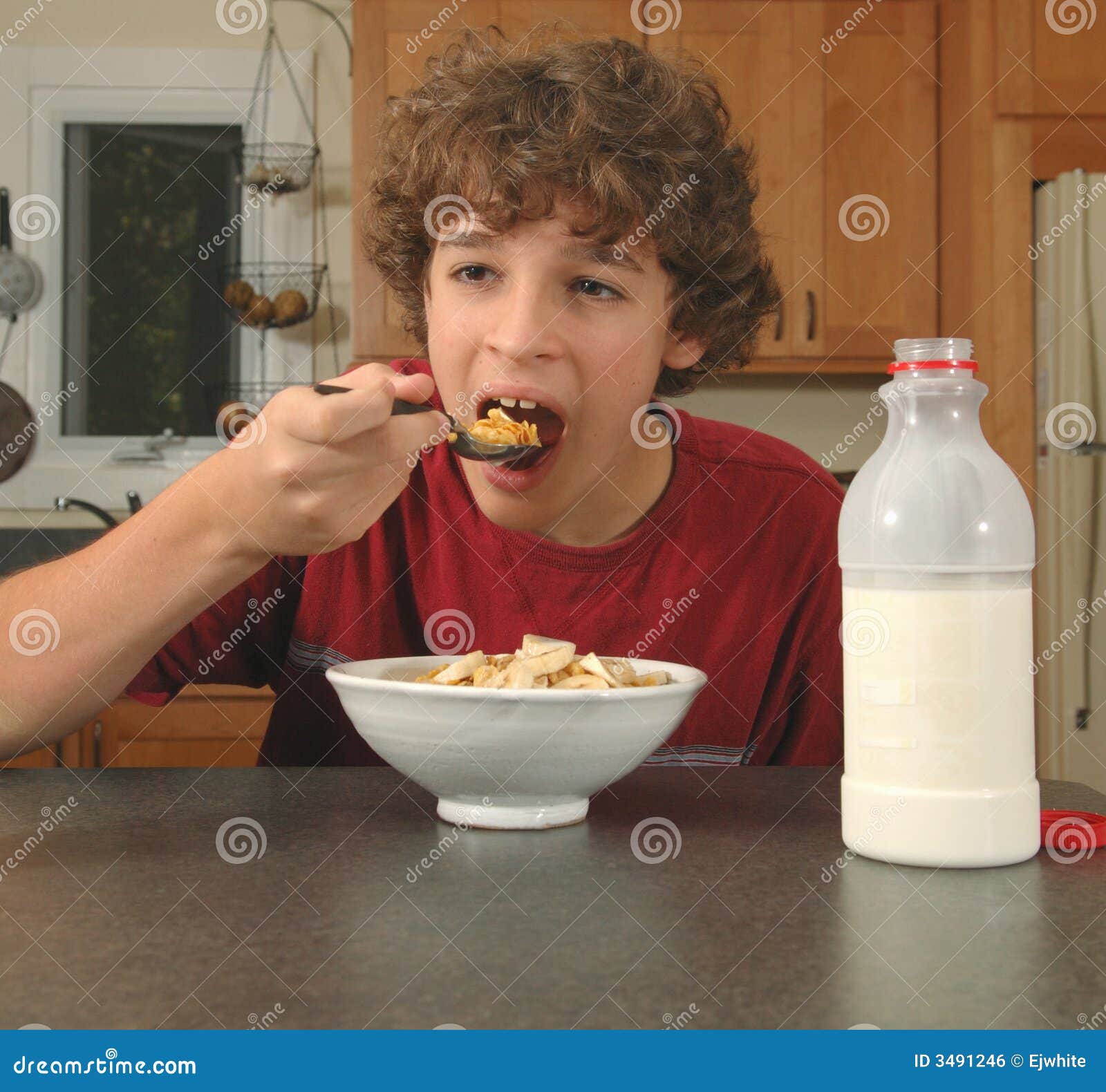 First bite stock photo. Image of kitchen, morning, healthful - 3491246