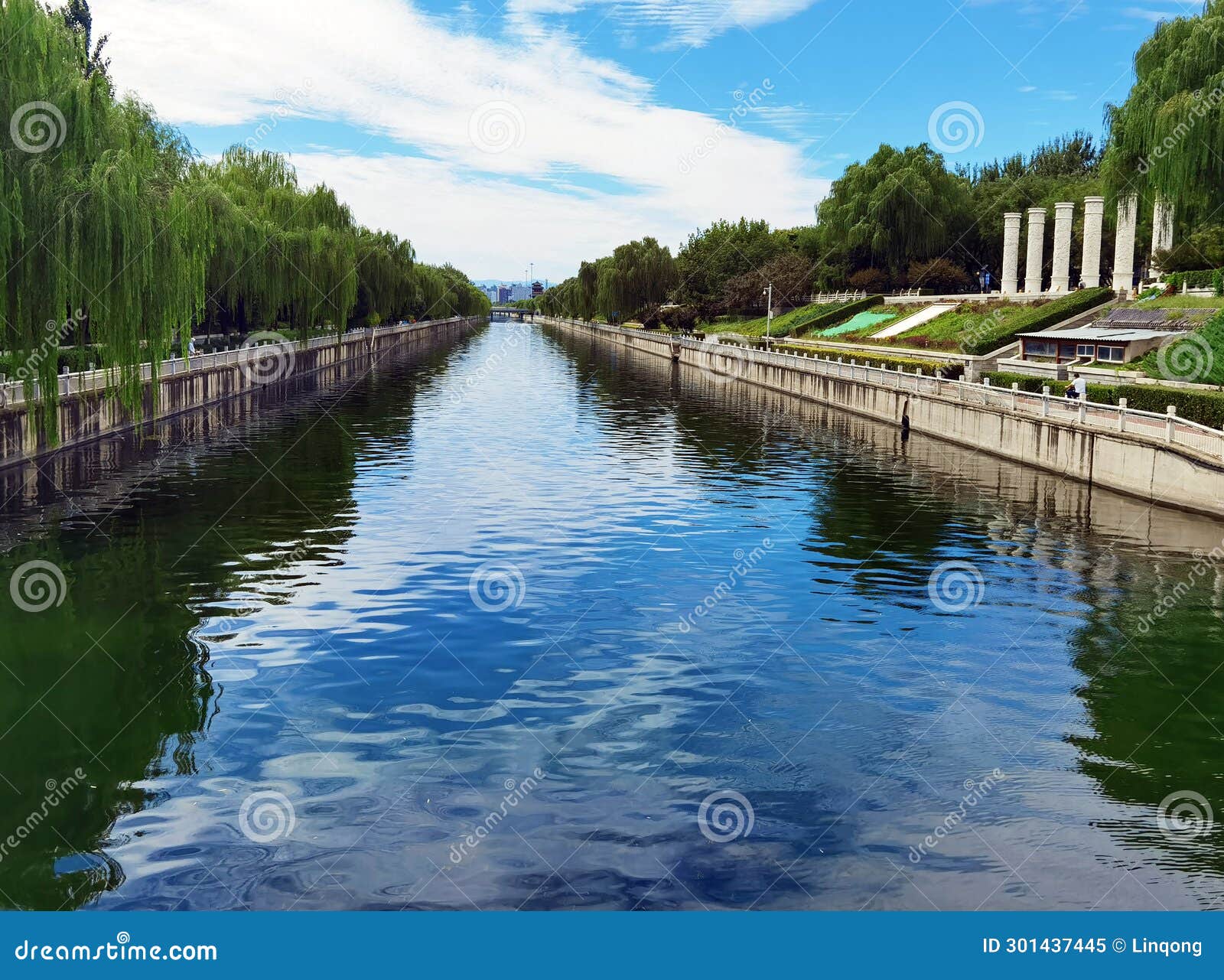 Charming View of Beijing S Ancient Moat. Editorial Image - Image of ...