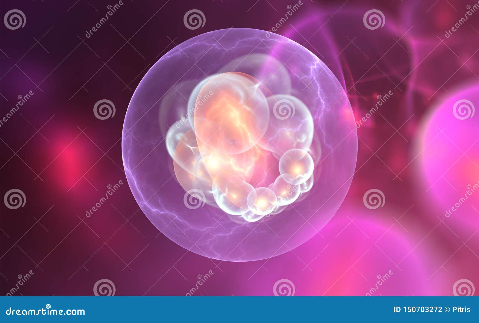 First cell, origin of life stock illustration. Illustration of natural ...