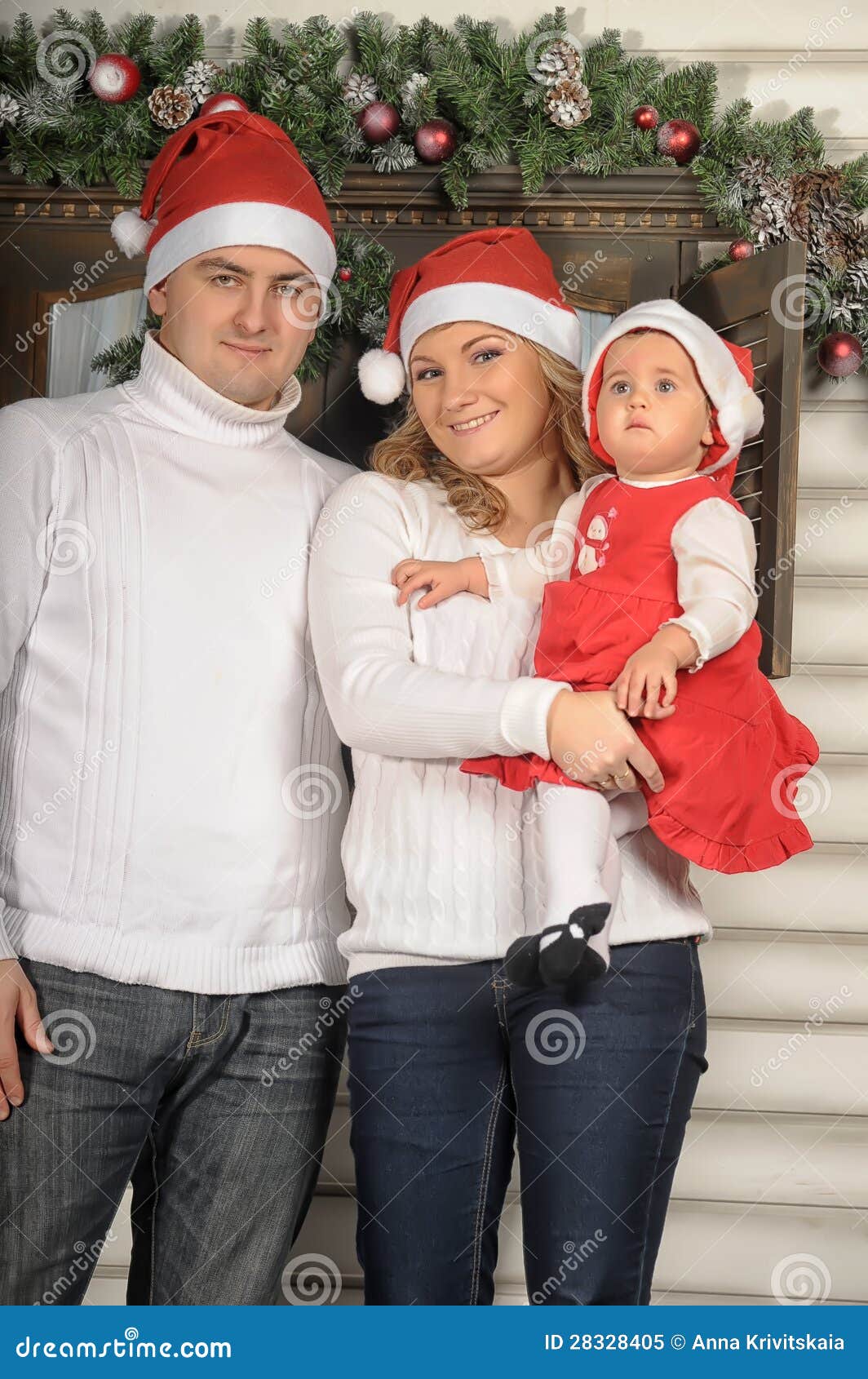 First Christmas for baby stock image. Image of holiday - 28328405