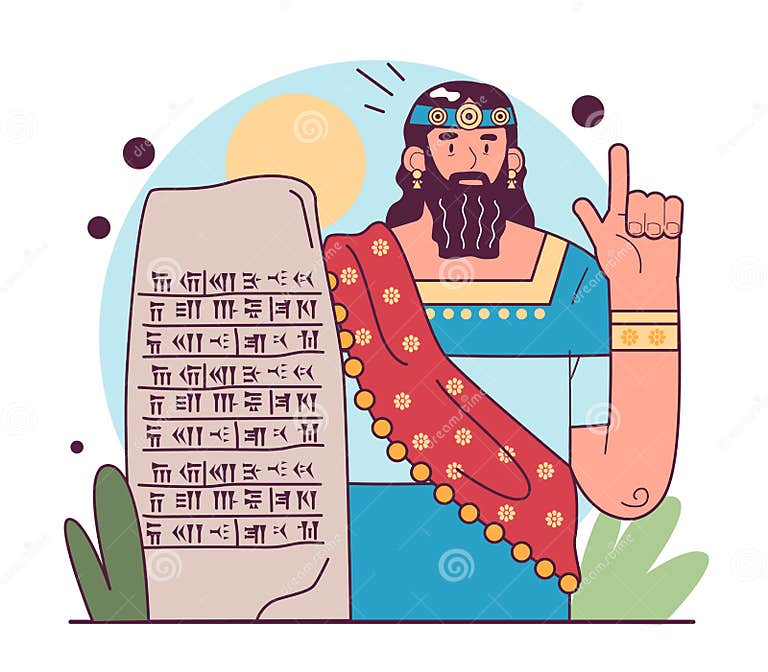 First Civilization Origin Ancient Sumerian Language And Writing Stock Vector Illustration Of
