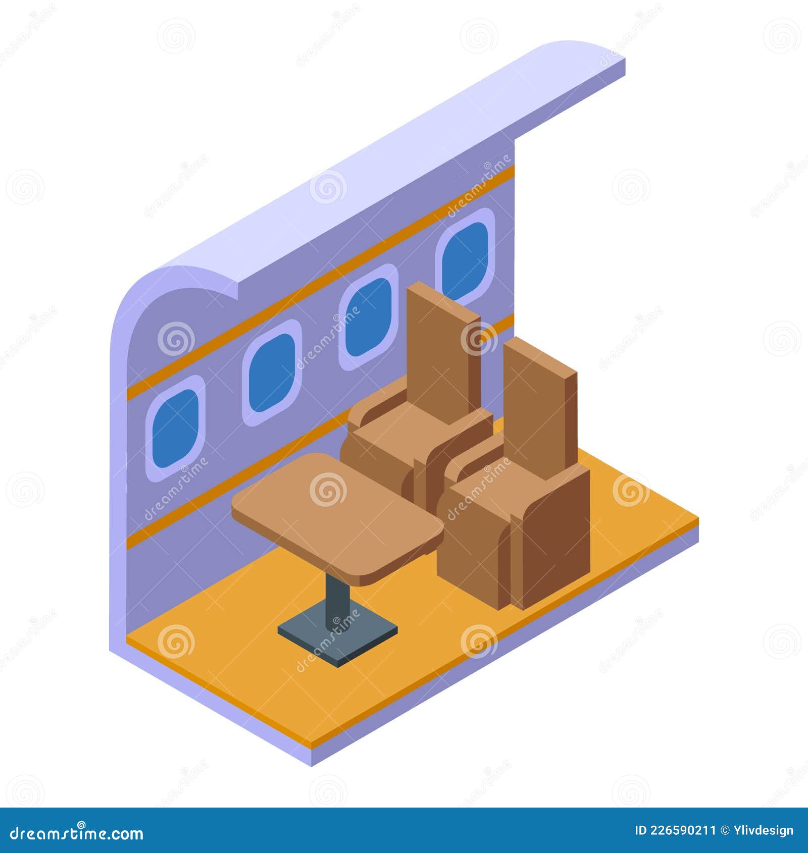 First Class Airplane Icon Isometric Vector. Flight Plane Stock Vector ...