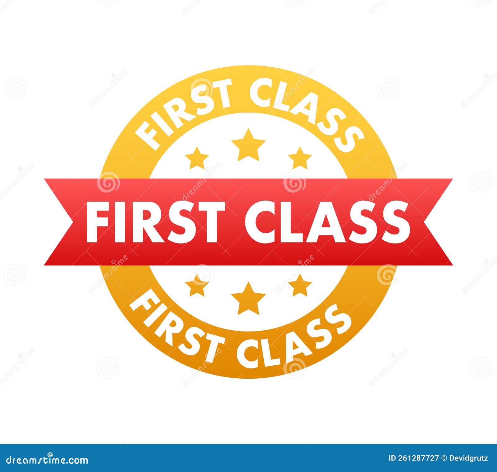 First Class, Badge, Label. Vector Stock Illustration. Stock Vector ...