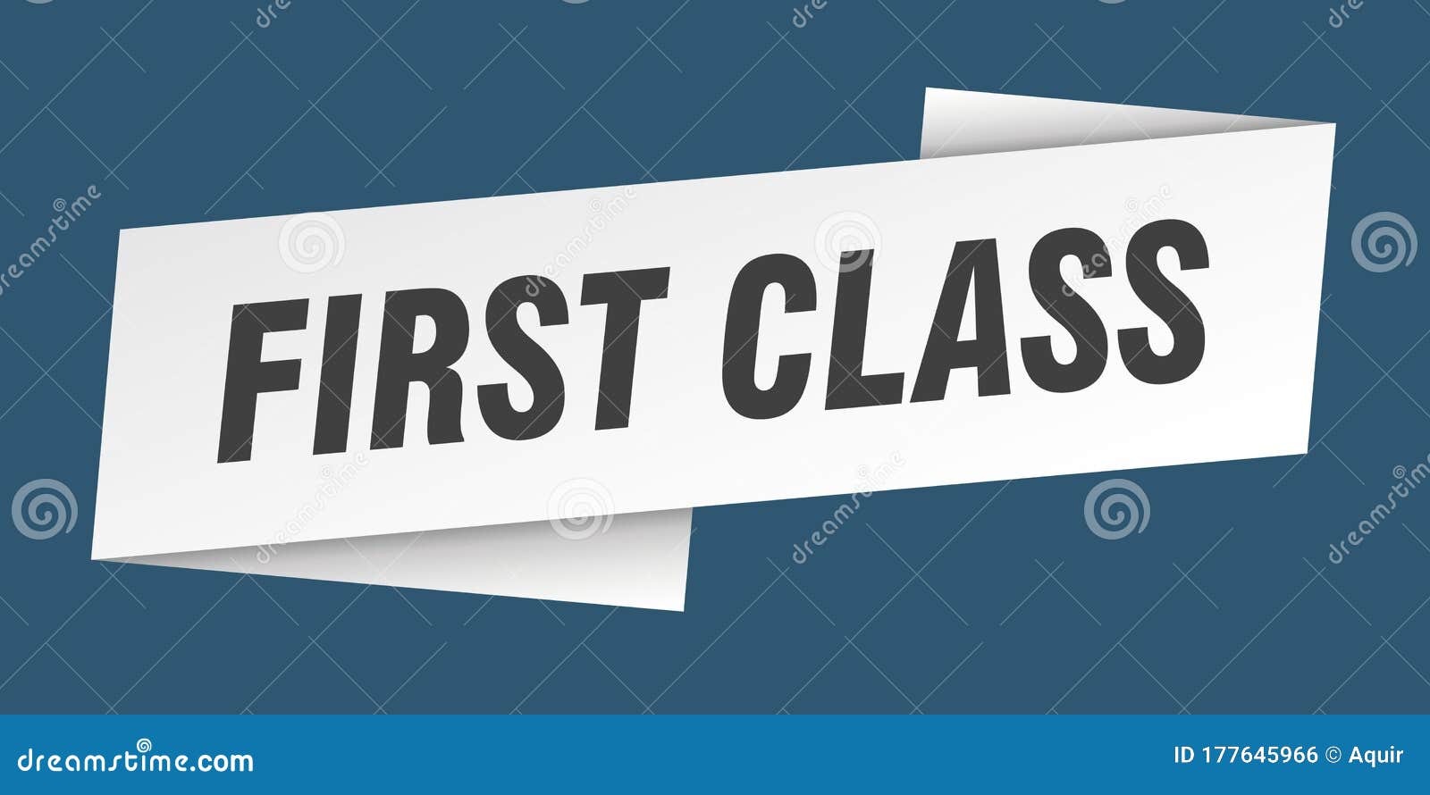 First Class Banner Template. First Class Ribbon Label Stock Vector ...