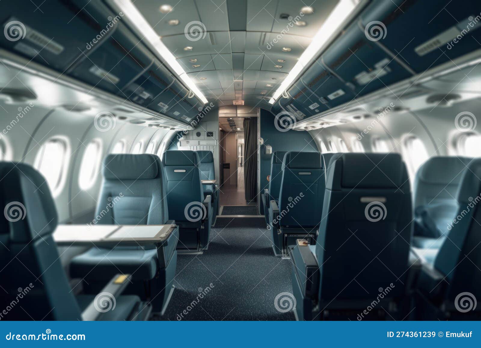 First Class Cabin Airplane Generative Ai Stock Illustration ...