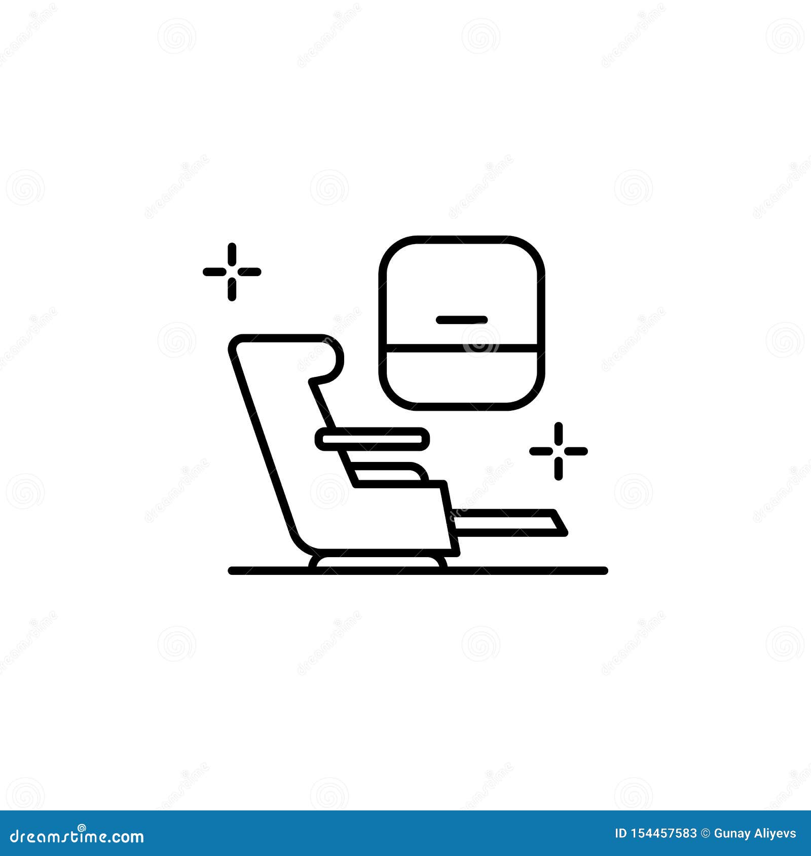 First Class Chair, Airport Icon. Element of Airport Line Color Icon ...