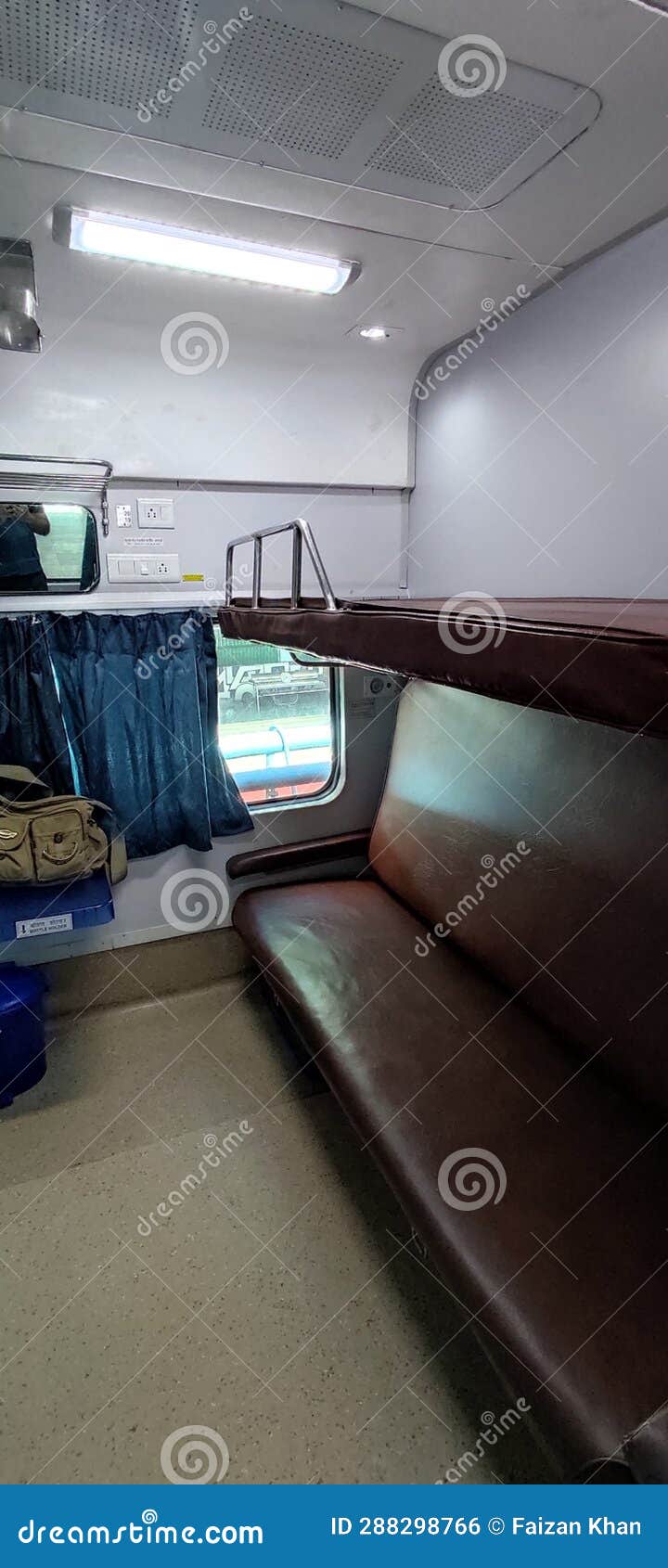 First Class Compartment of Indian Railway Stock Photo - Image of design ...