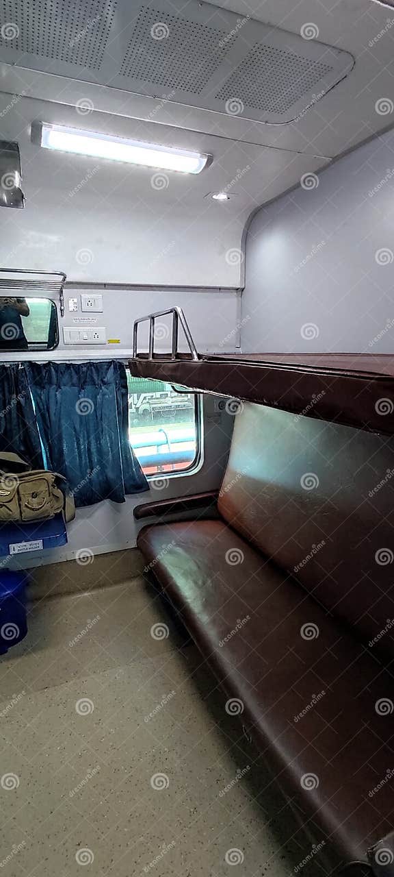 First Class Compartment of Indian Railway Stock Photo - Image of design ...