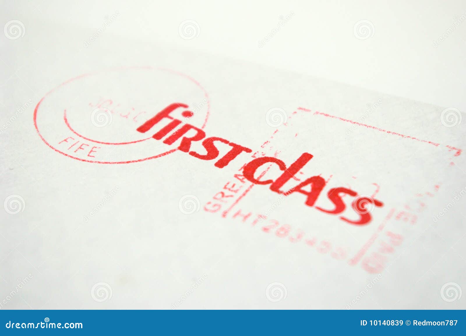 First Class Envelope Close Up Stock Image - Image of view, private ...
