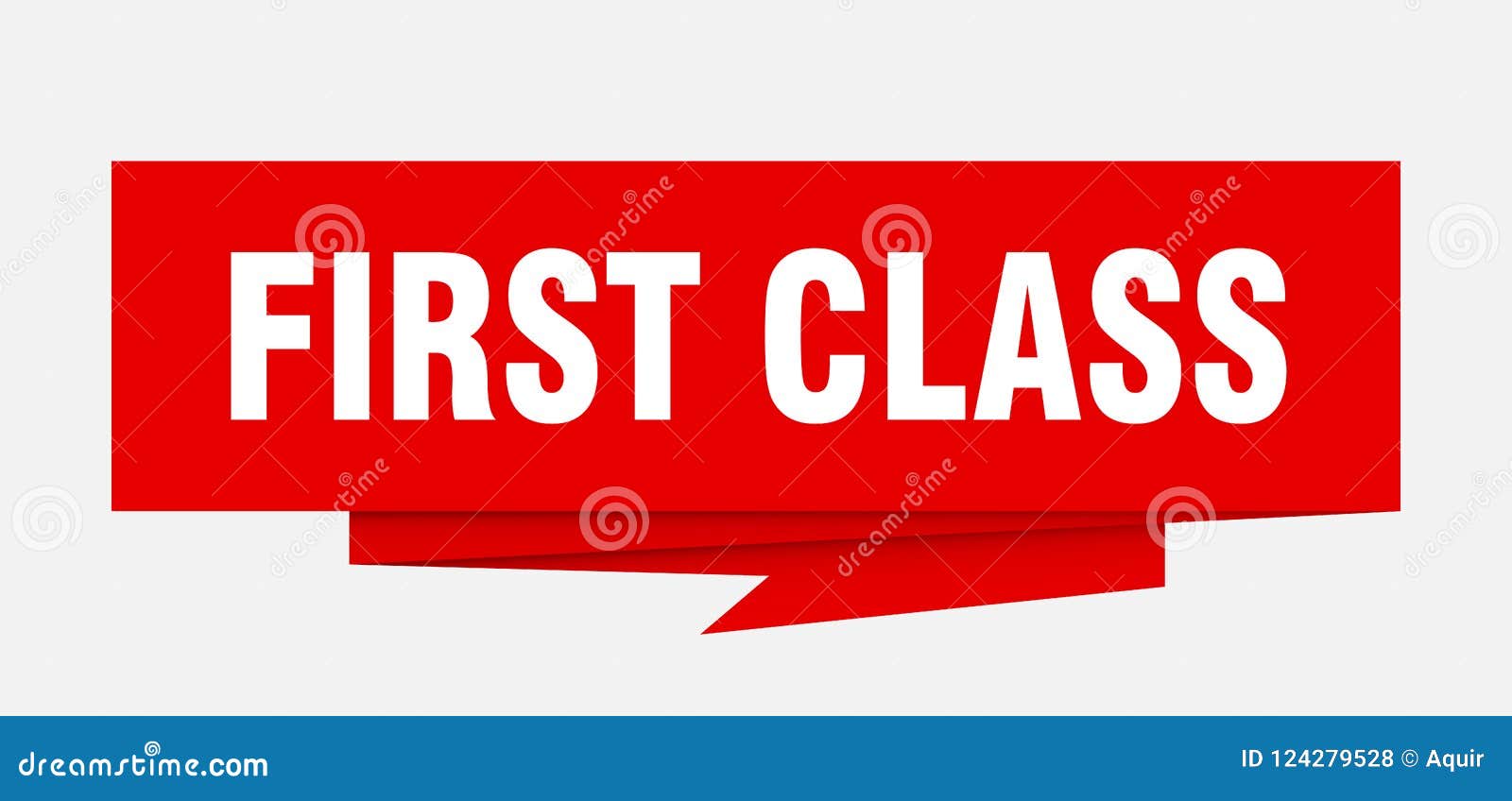 First class stock vector. Illustration of band, ribbon - 124279528