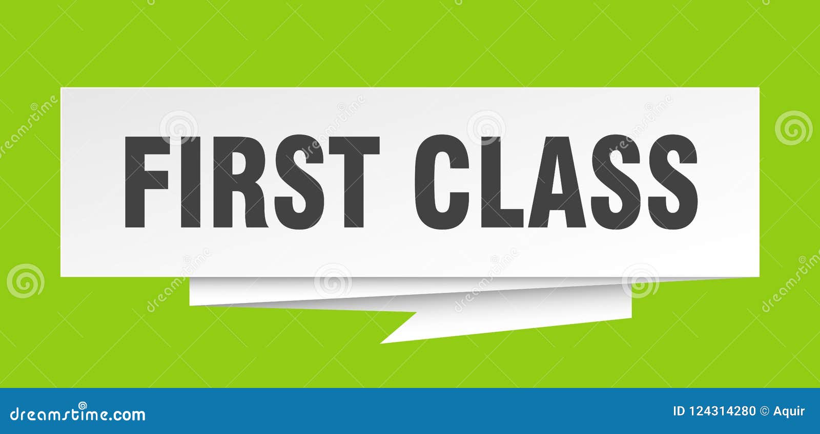 First class stock vector. Illustration of sticker, marker - 124314280