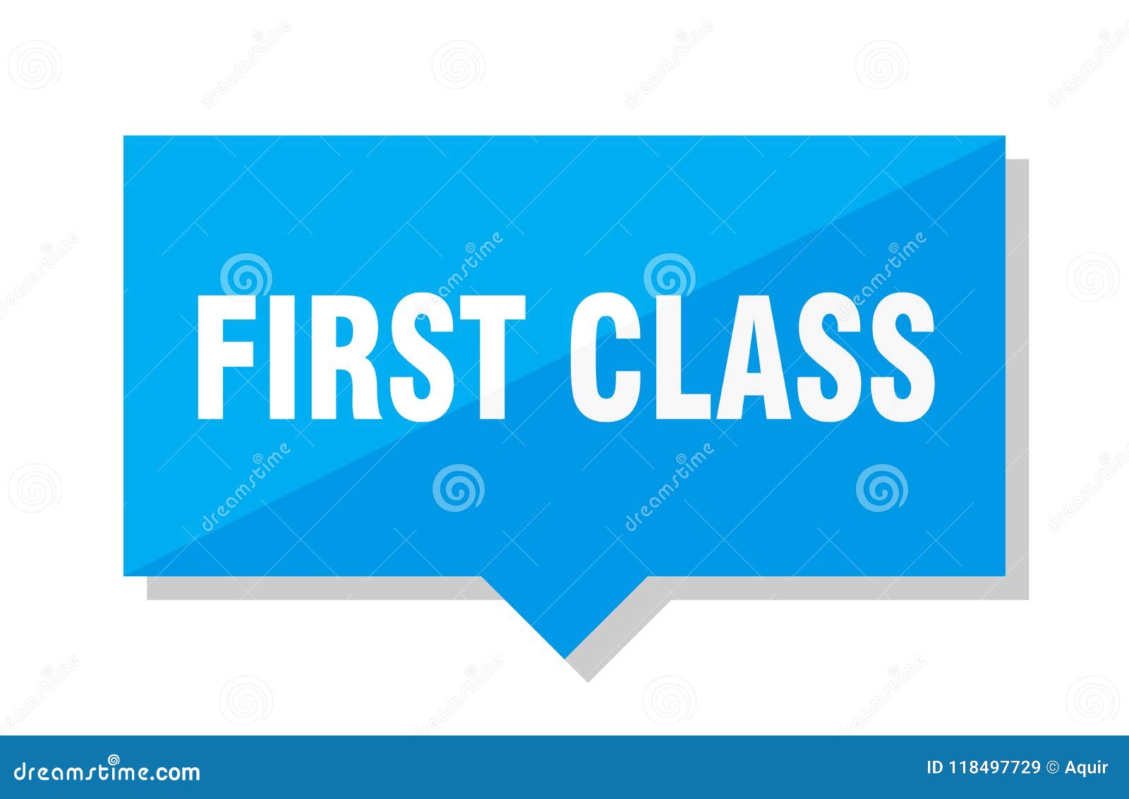 First class price tag stock vector. Illustration of notice - 118497729