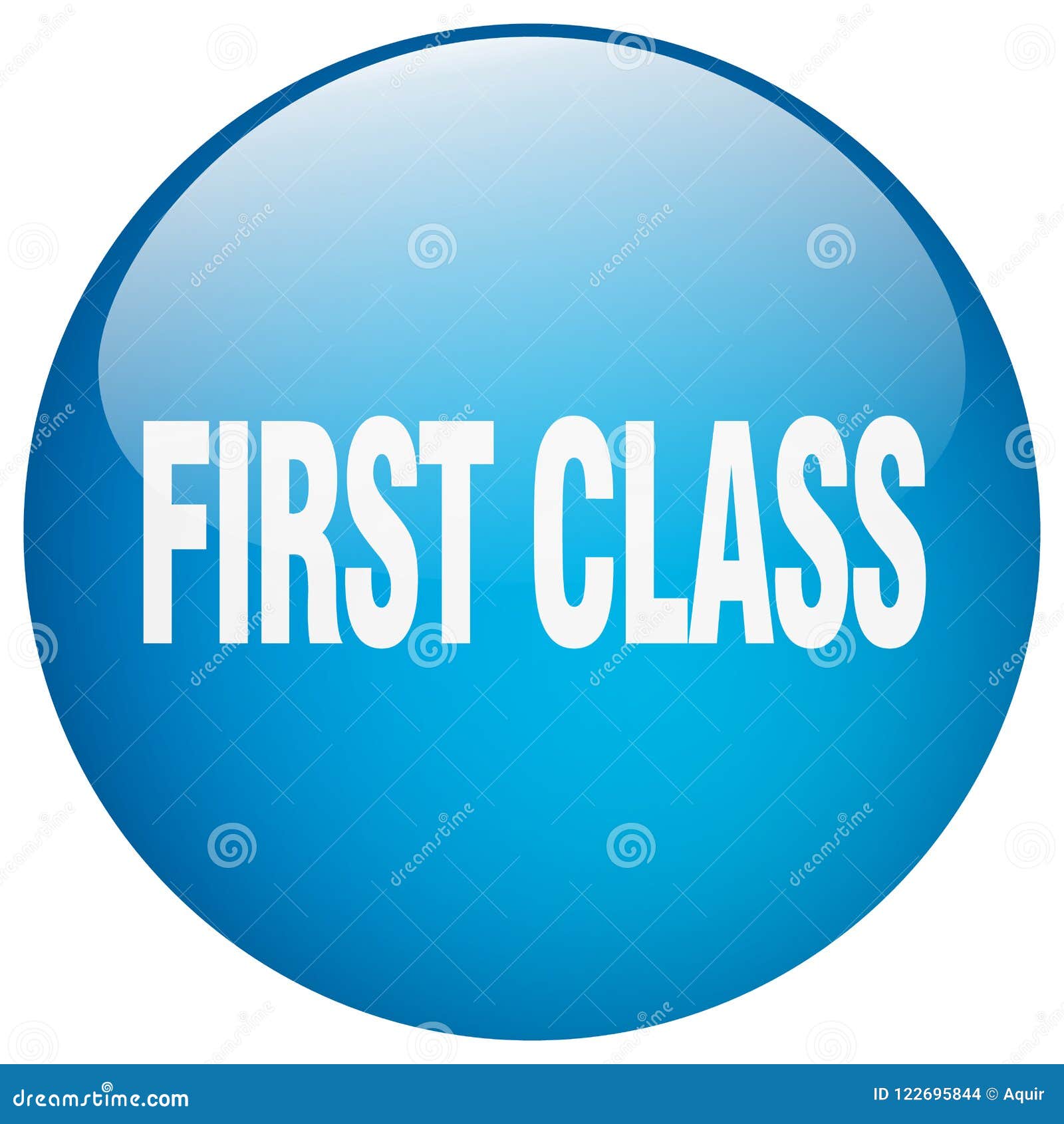 First class button stock vector. Illustration of graphic - 122695844