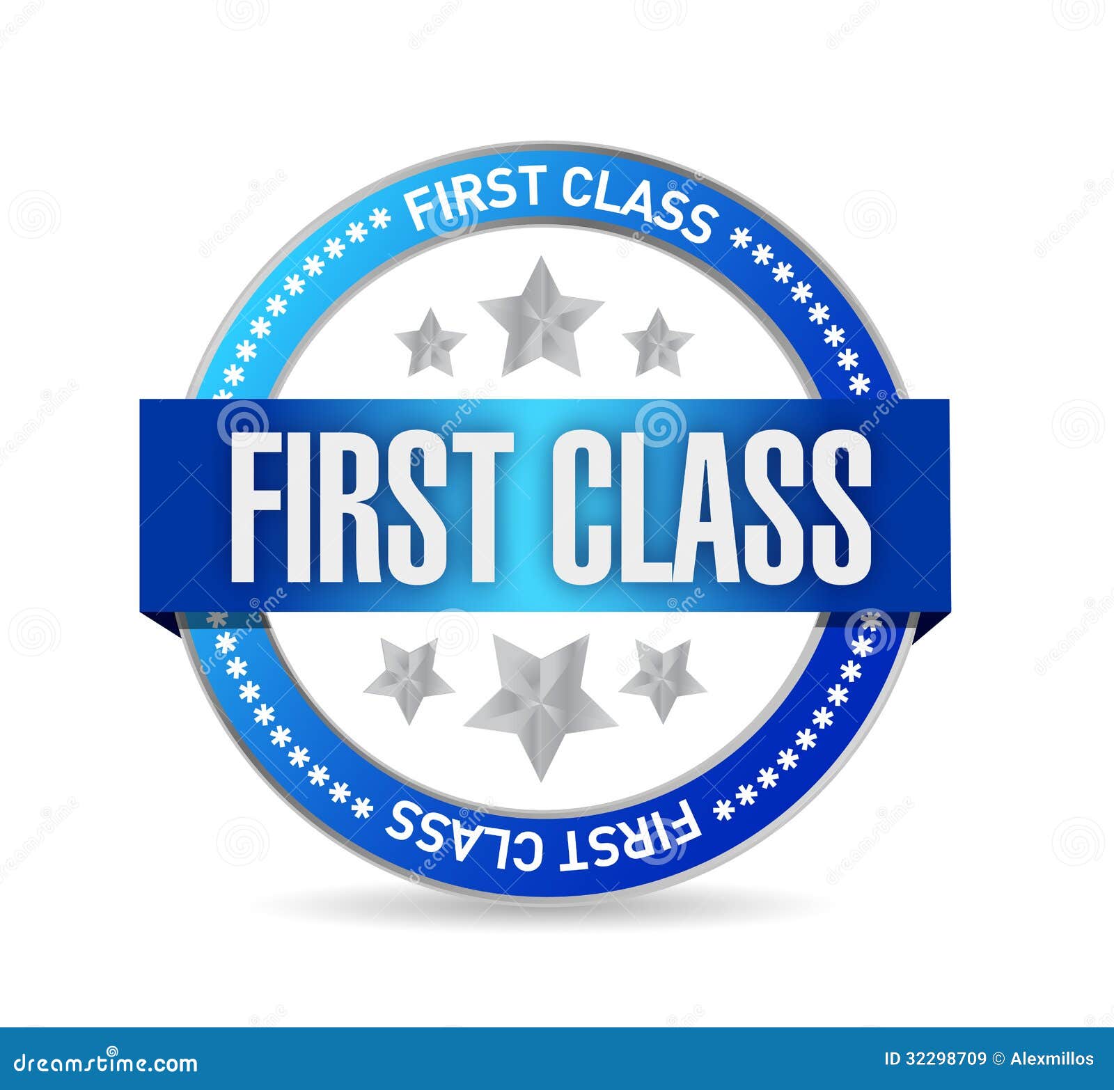 First Class Seal Stamp Illustration Design Stock Illustration ...