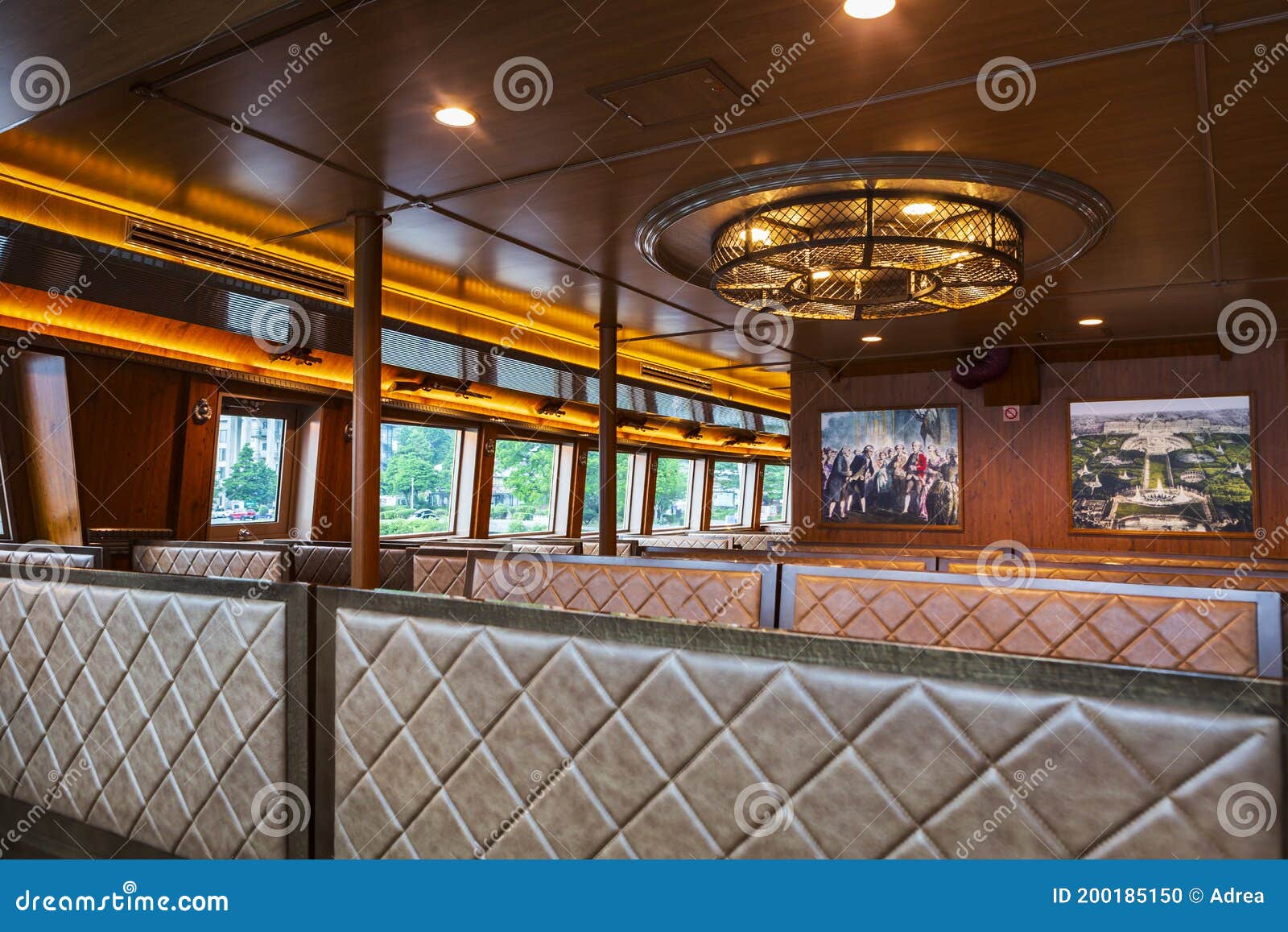 First Class Section from Agreement Ship Editorial Image - Image of lake ...