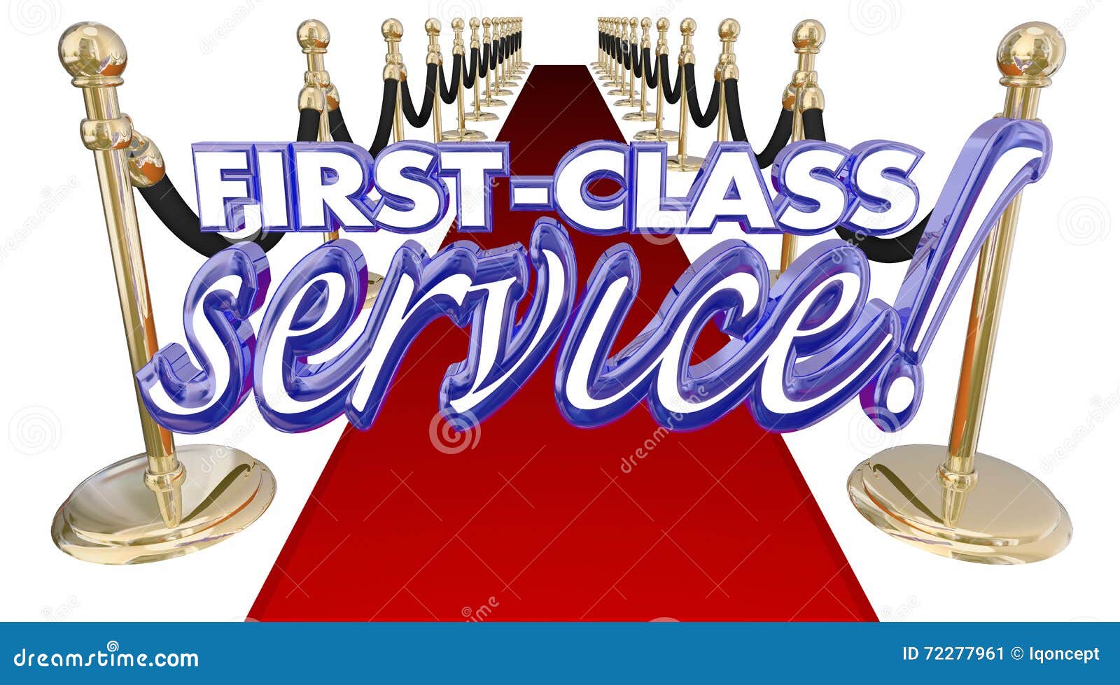 First Class Service Red Carpet Treatment Words Stock Illustration ...