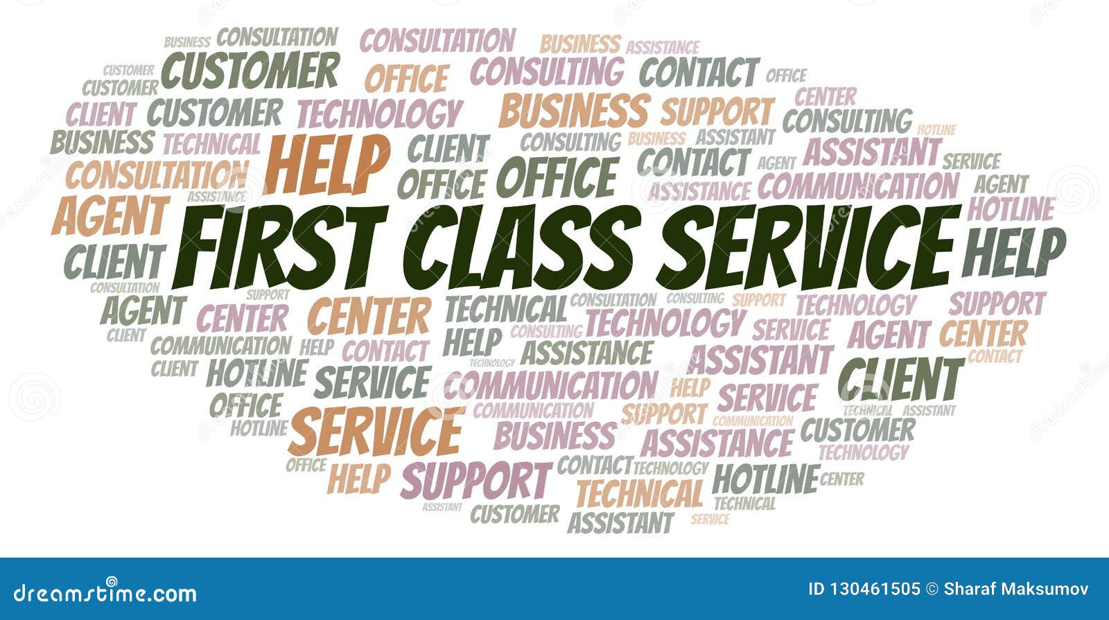 First Class Service Word Cloud. Stock Illustration - Illustration of ...