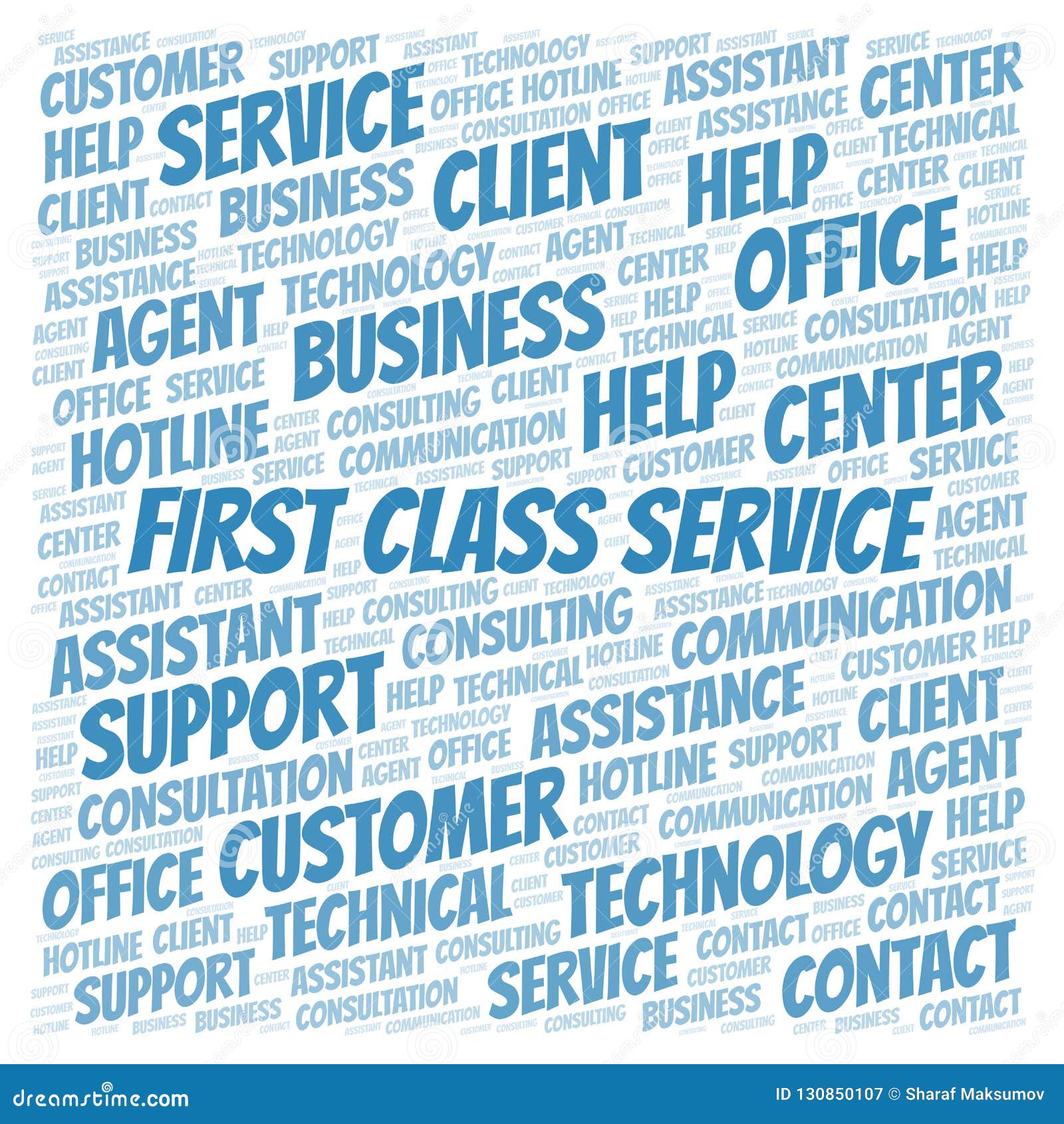 First Class Service Word Cloud. Stock Illustration - Illustration of ...