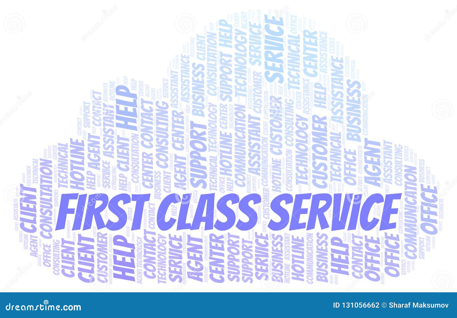 First Class Service Word Cloud. Stock Illustration - Illustration of ...