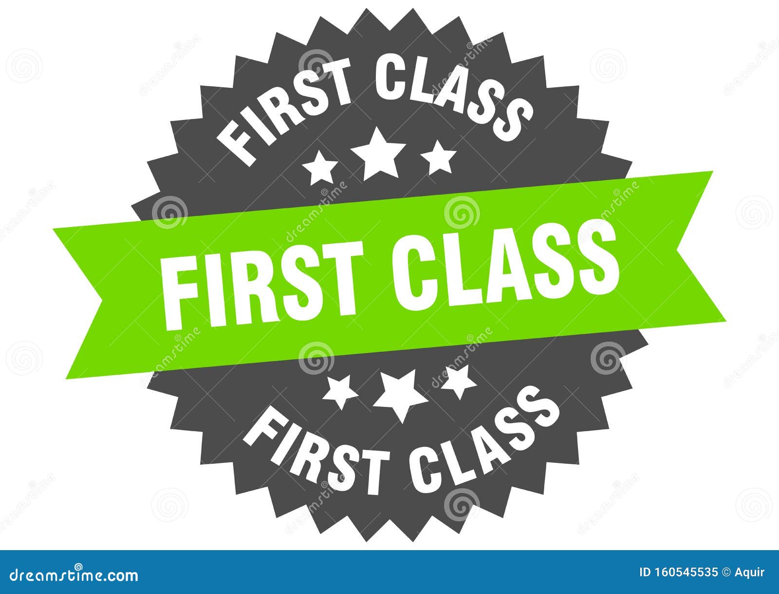 First class stock vector. Illustration of white, isolated - 160545535