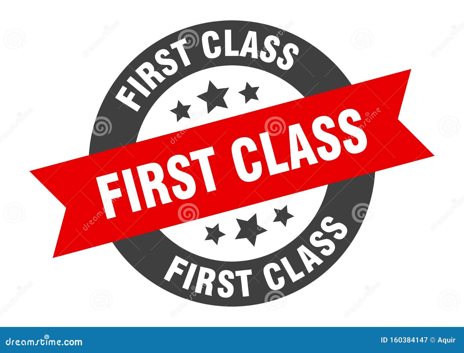 First class sign stock vector. Illustration of emblem - 160384147