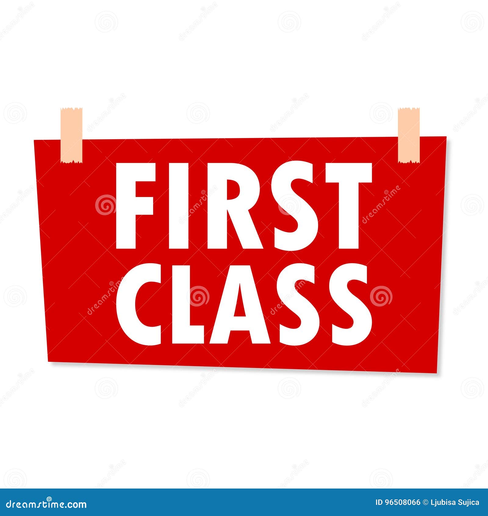 First Class Sign - Illustration Stock Vector - Illustration of imprint ...