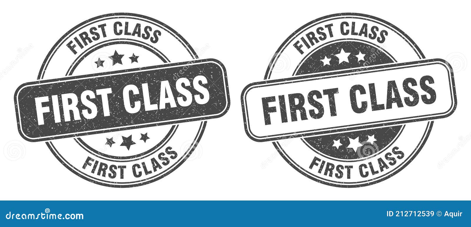 First Class Stamp. First Class Label. Round Grunge Sign Stock Vector ...
