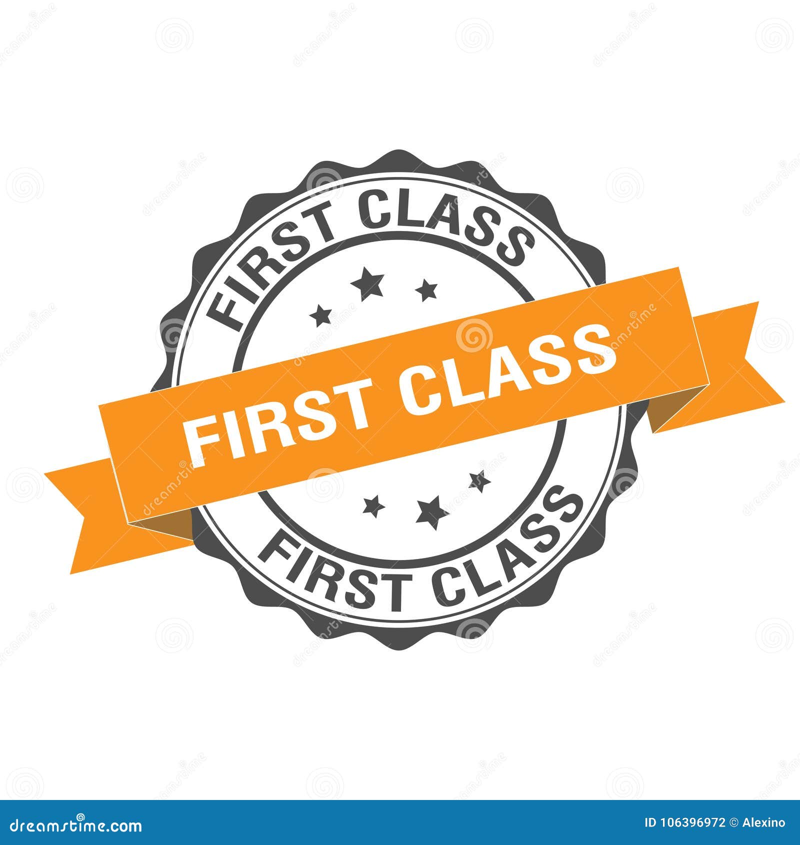 First Class Stamp Illustration Stock Vector - Illustration of icon ...