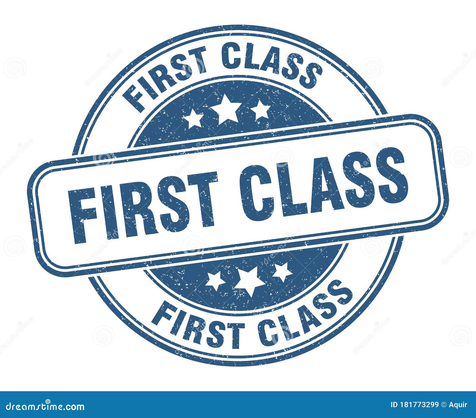 First Class Stamp. First Class Round Grunge Sign Stock Vector ...